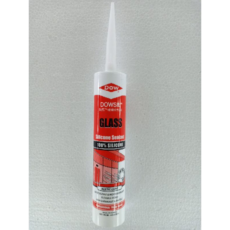 Jual Lem kaca tabung/lem silikon/silicone sealant/dowsil warna hitam ...