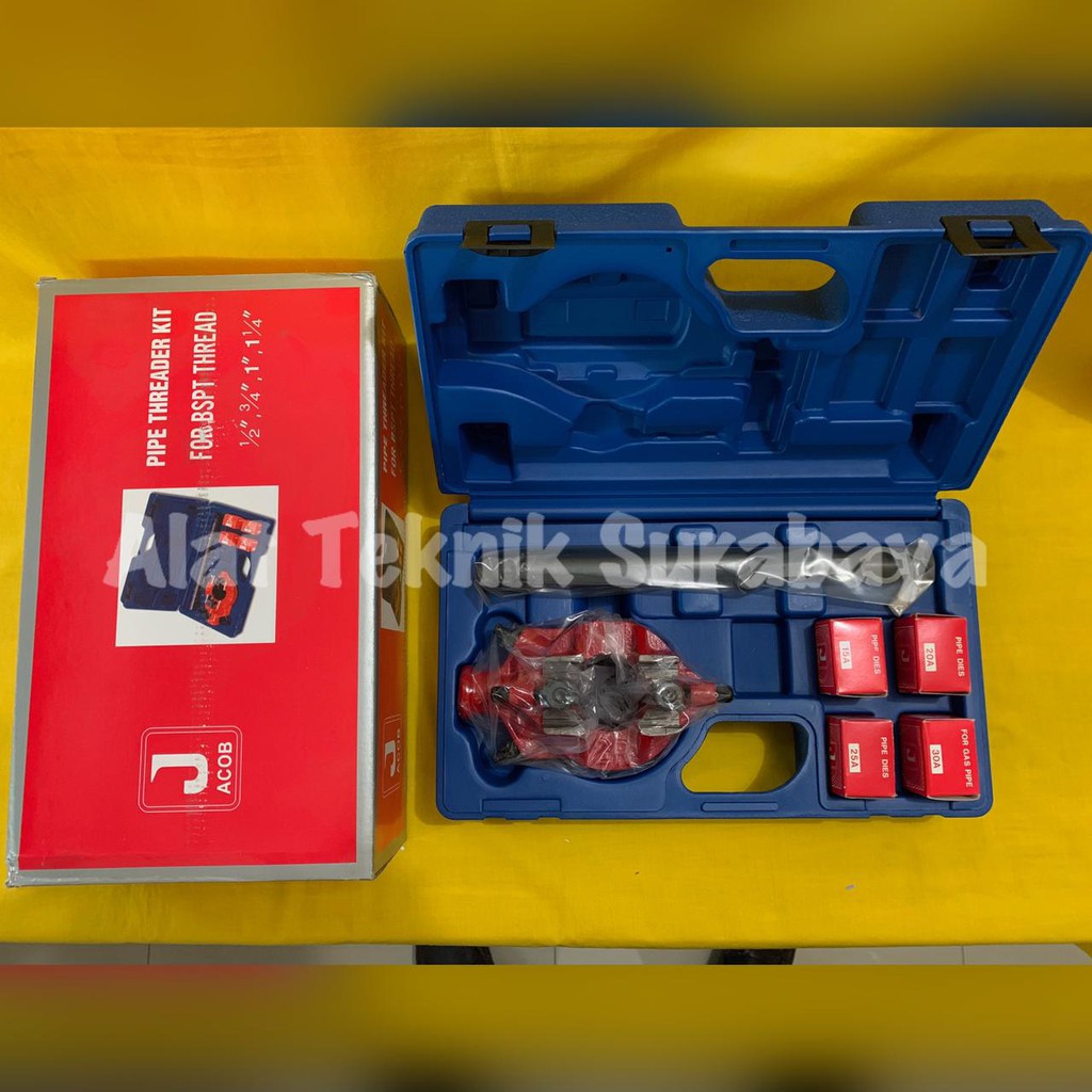 Jual SNAI PIPA JACOB 1/2" 3/4" 1" 1 1/4" INCH PIPE THREADER KIT FOR ...