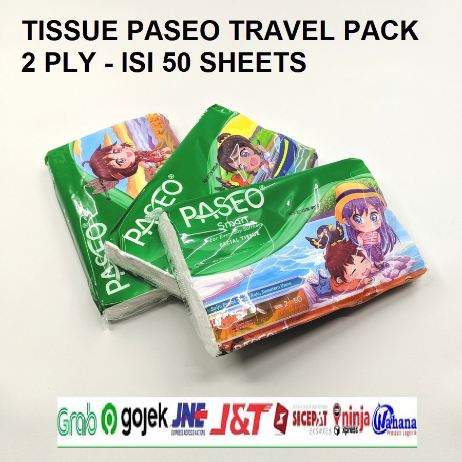 Jual TISSUE PASEO Travel Pack TISU TISSU Mini 2 PLY TISUE 50 Sheets ...
