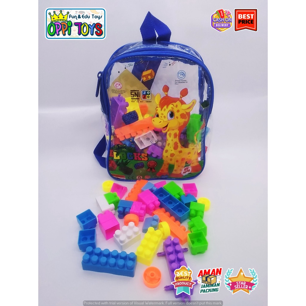 Jual Mainan Lego Block Tas 102 Pcs - Mainan Susun - Lego Balok/Bloks ...