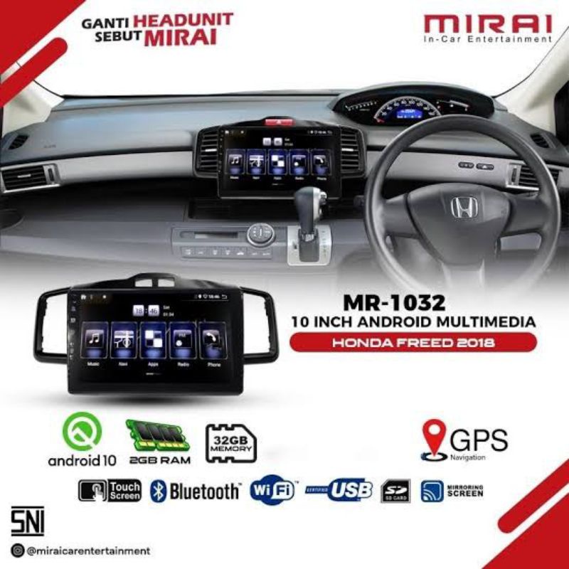 Jual Head Unit Android OEM Honda Freed Mirai 10inch Frame | Shopee ...