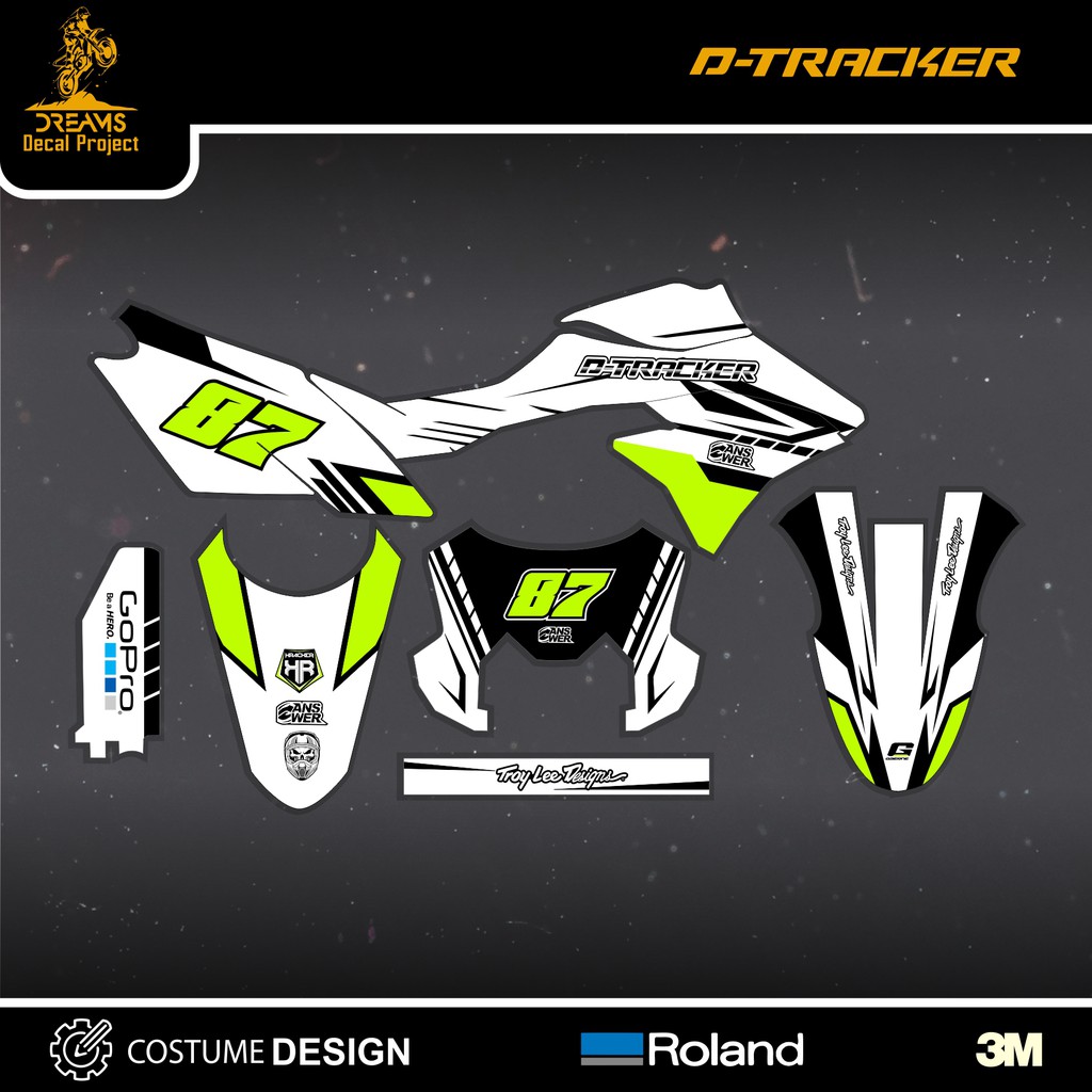 Jual Decal D-TRACKER White Black | Shopee Indonesia