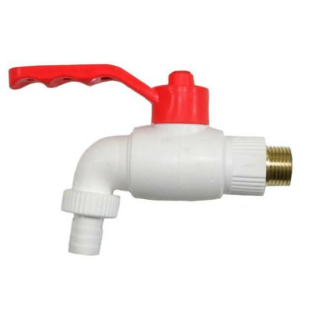 Jual Kran PVC Jumbo Drat Kuningan 1/2 3/4 inch | Shopee Indonesia