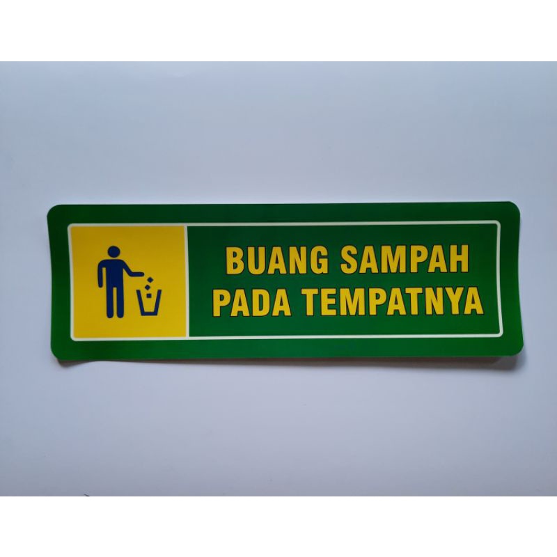 Jual Stiker Tempat Sampah | Stiker Buang Sampah Pada Tempatnya | Shopee ...