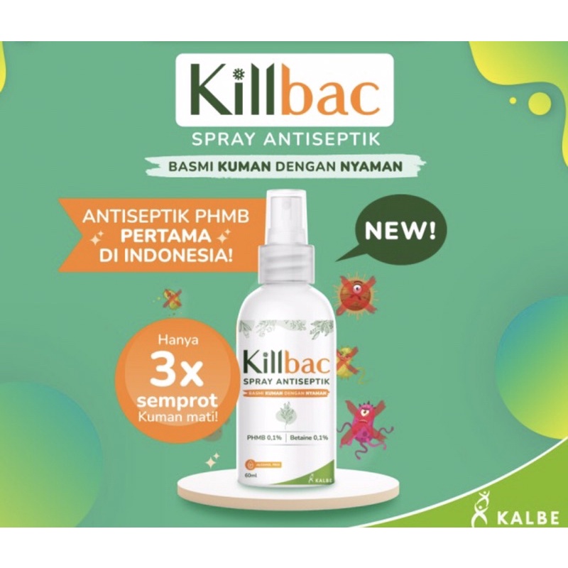 Jual Killbac spray antiseptik 60 ml ( antiseptik luka mencegah infeksi ...