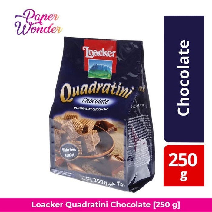 Jual 54eh Loacker Quadratini Dark Chocolate Wafer Cokelat Napolitaner ...