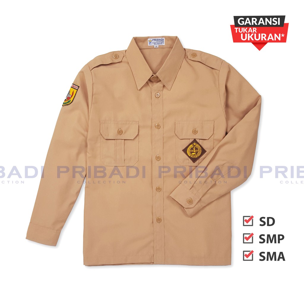 Jual Baju Pramuka Penggalang Penegak Pandega Pembina SD SMP SMA Lengan Panjang - Seragam Sekolah ...