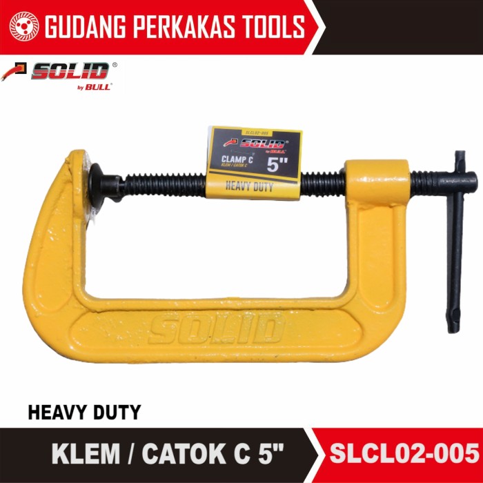 Jual Bull Klem C / Clamp C / Catok C Heavy Duty SOLID 5” SLCL02-005 ...