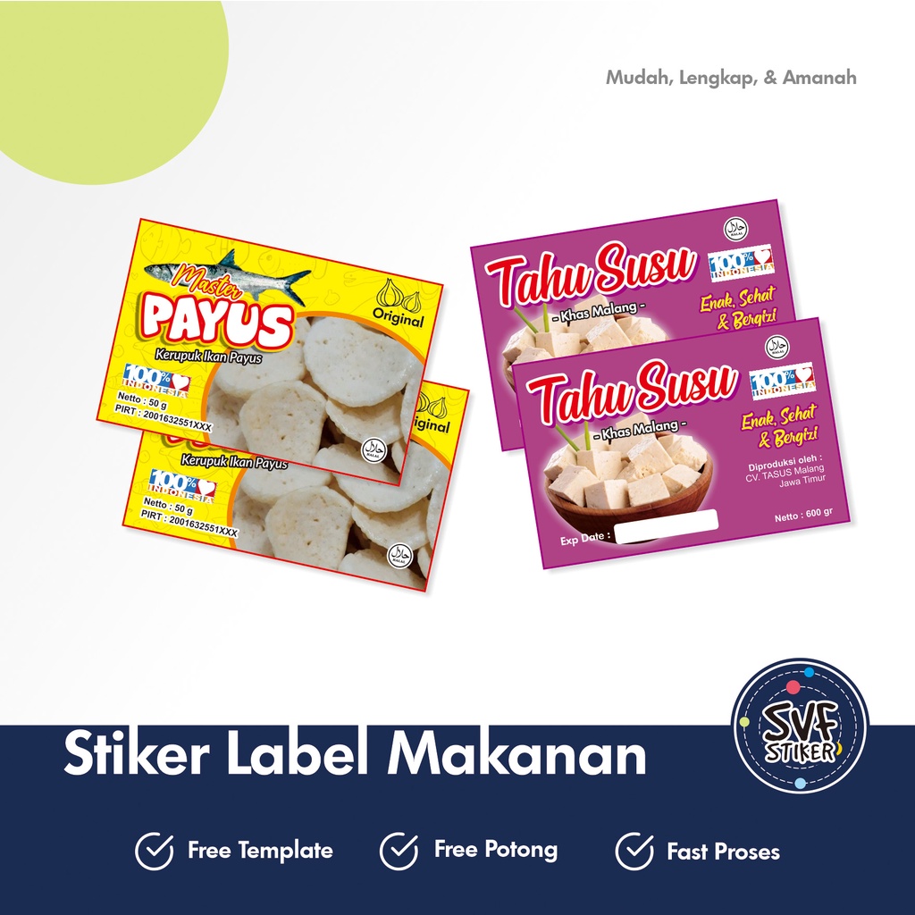 Jual Stiker / Sticker Label Makanan / Kuliner Part 2 | Shopee Indonesia