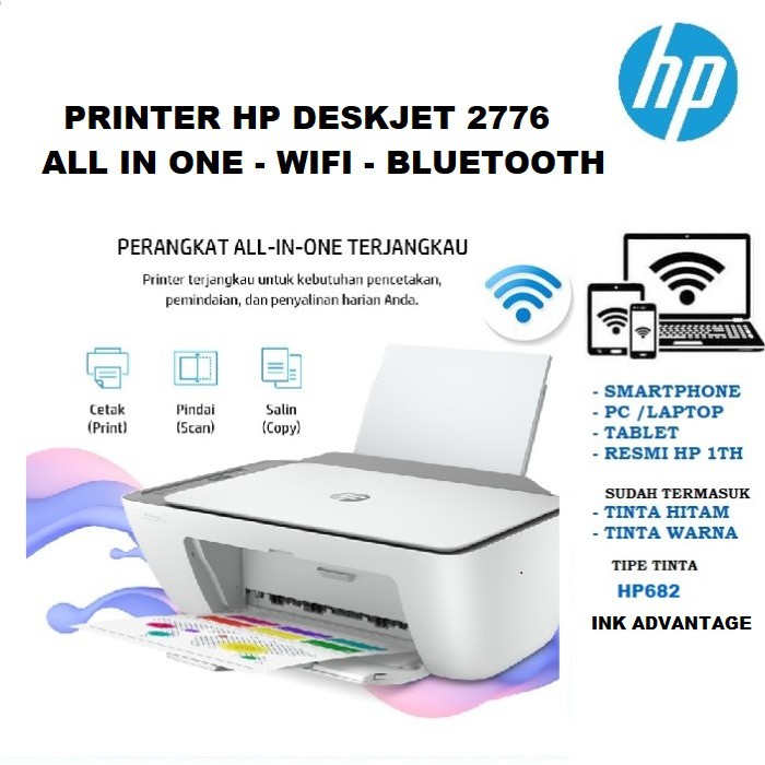 Jual Printer HP 2776 Print Scan Copy Wireless Wifi Bluetooth Garansi ...