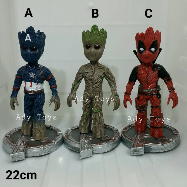 Jual AVENGERS CAPTAIN AMERICA GROOT DEADPOOL FIGURE 22CM | Shopee Indonesia