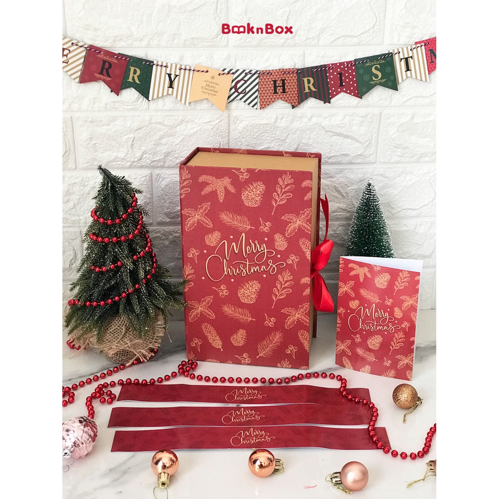 Jual Hardbox natal unik design , box hamper natal, box toples kue ...