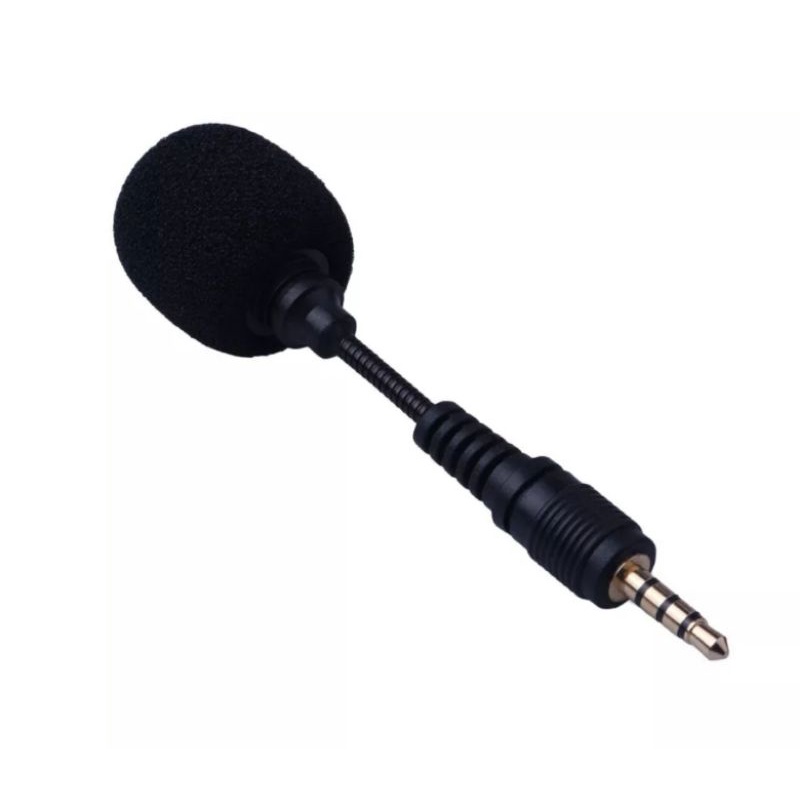 Jual dslr deluxe mini plug short flexible mic microphone Jack 3.5mm ...