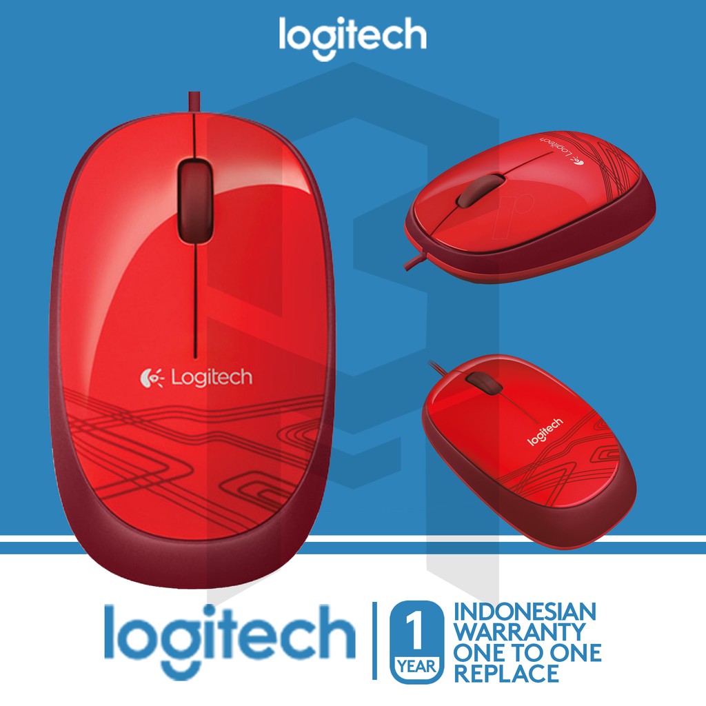 Jual Logitech M105 Optical Mouse - Red | Shopee Indonesia