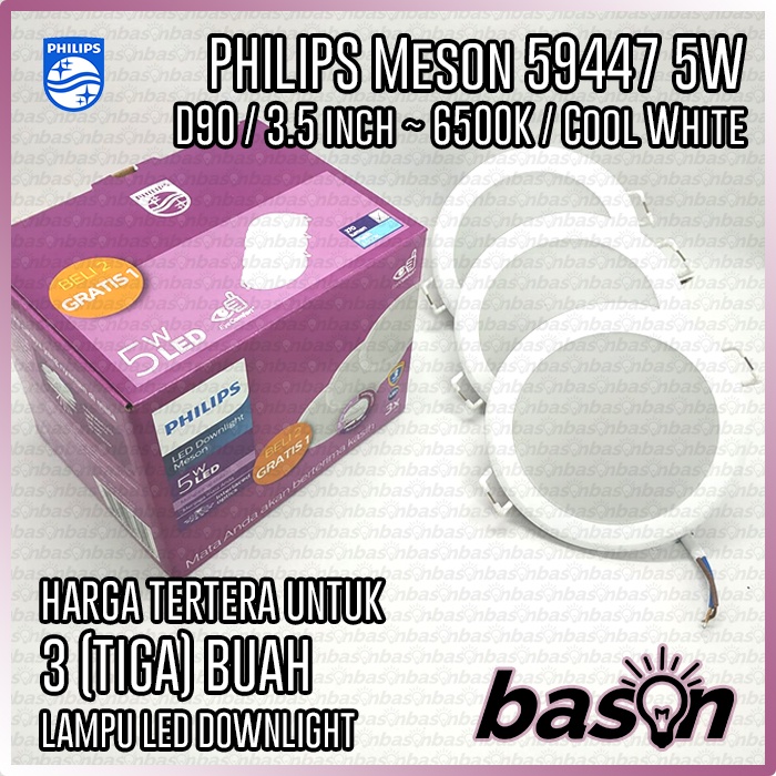 Jual PHILIPS Meson 59447 Multipack 5W 3.5 inch D90 - isi 3 buah LED ...