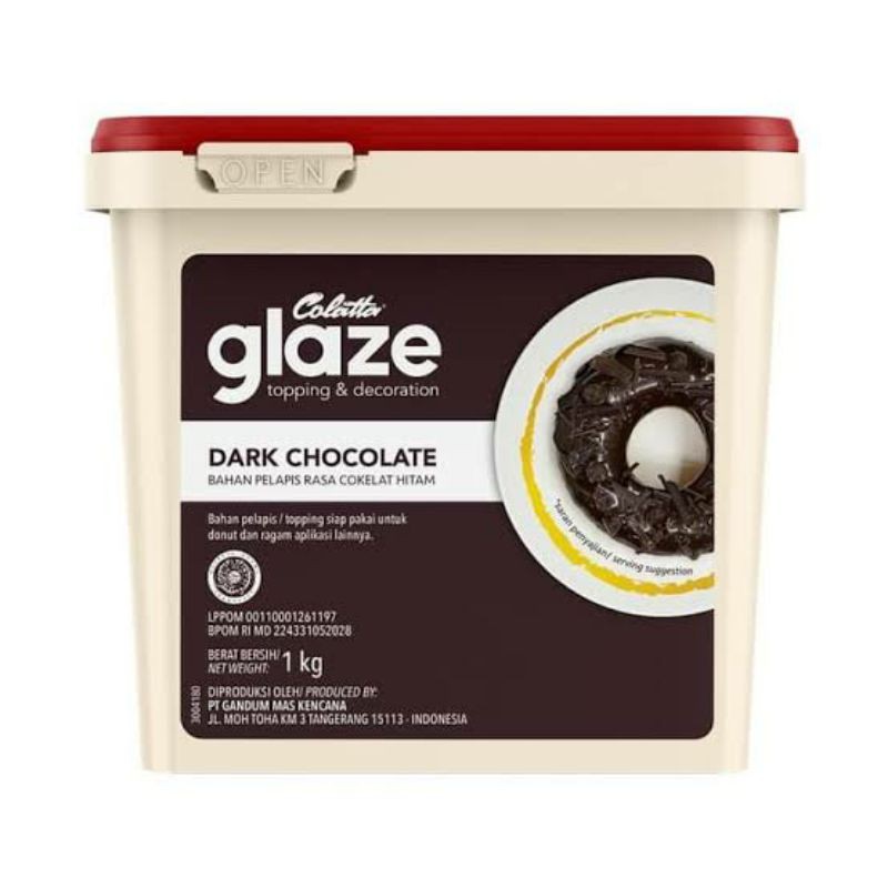 Jual Glaze Dark Chocolate 1 Kg Colatta Glaze Coklat Toping Donat ...