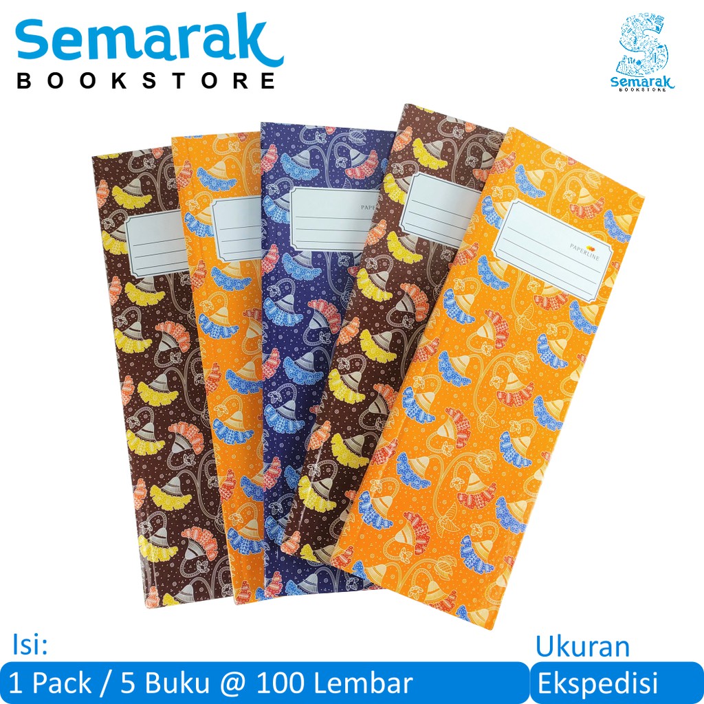 Jual Buku Tulis Sampul Tebal Paperline Hard Cover Ekspedisi [1 Pack / 5 ...