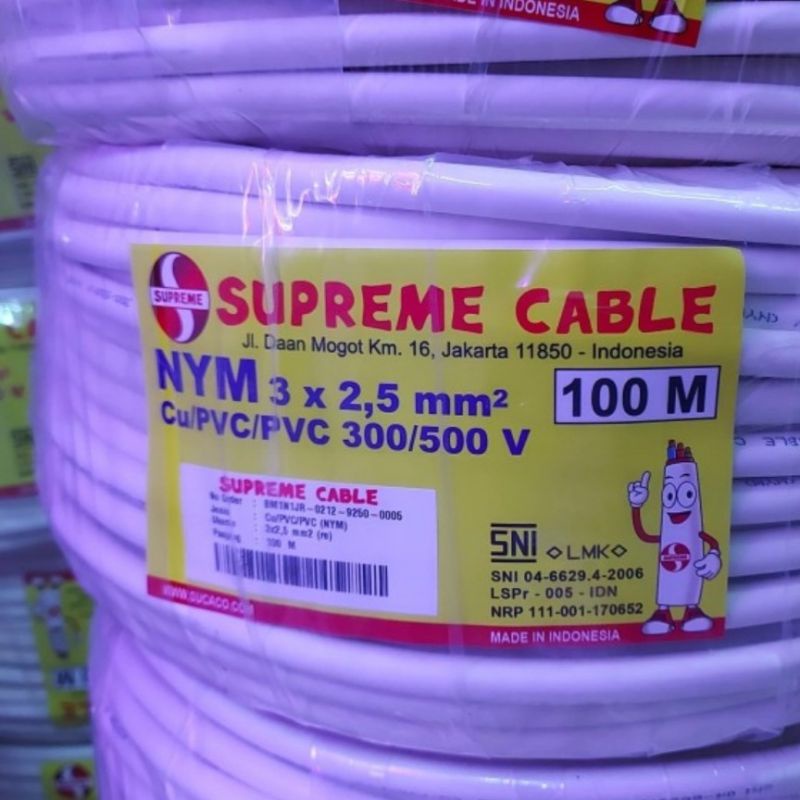 Jual Kabel supreme NYM 2x1.5 / 2x2.5 / 3x1.5 / 3x2.5 100 Meter | Shopee Indonesia