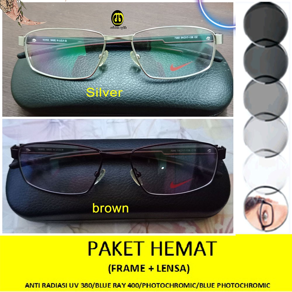 Jual PAKET KACAMATA MINUS ANTI RADIASI/PHOTOCHROMIC | Shopee Indonesia