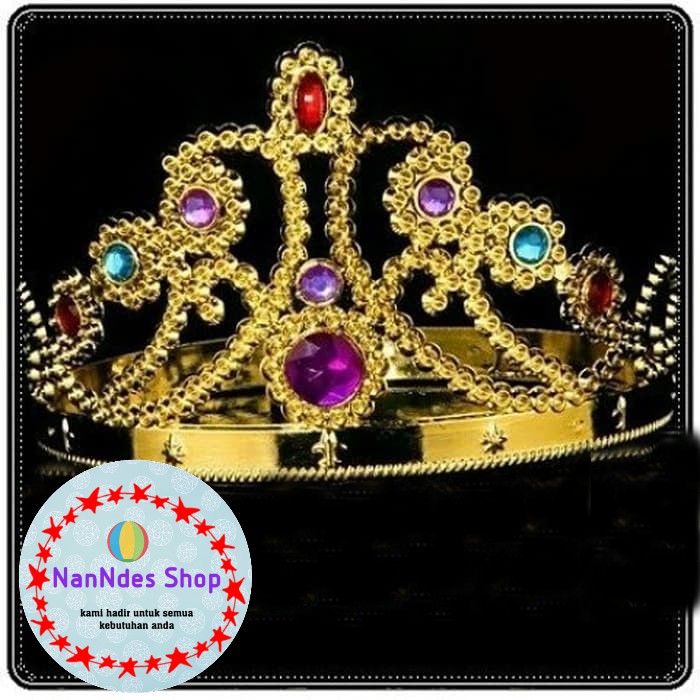 Jual Mahkota Emas Ratu- Gold Queen Crown-Mahkota Pesta -Mahkota Ultah ...