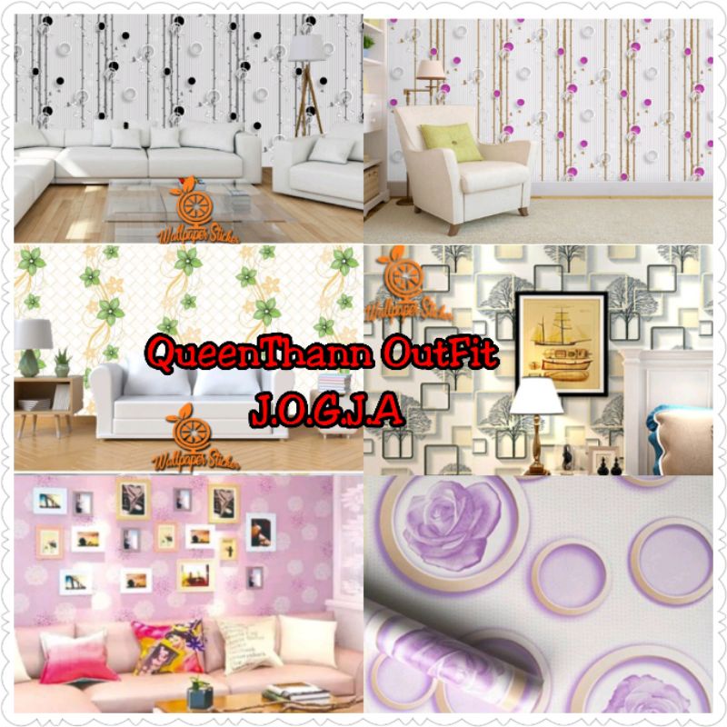 Jual Wallpaper Sticker Lebar 0.45m x Tinggi 9m. JOGJA | Shopee Indonesia