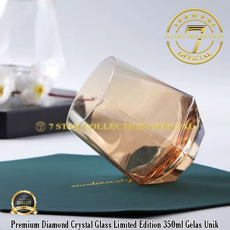 Jual Gelas Kopi Teh Susu Unik Diamond Style Premium Diamond Crystal Glass Limited Edition ...