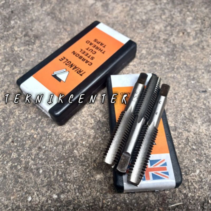 Jual triangle hand tap m12 x 1.75 mm original mata bor ulir drat baut ...