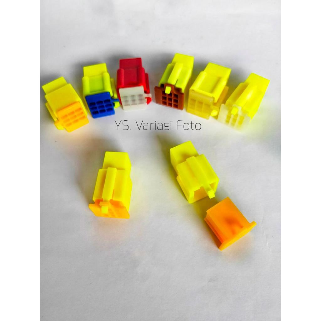 Jual Soket Socket 3P Merah, 6P Merah, 9P Male Female Mini | Shopee ...