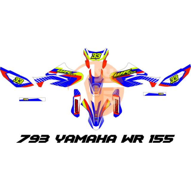 Jual Stiker Decal Yamaha WR155 FULLBODY grafis motocross biru | Shopee ...
