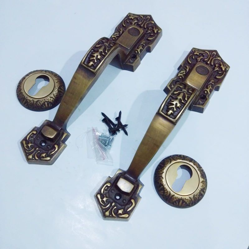 Jual Handle pintu rumah sekaligus lubang kunci kuningan antik klasik ...