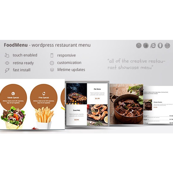 Jual FoodMenu WP Creative Restaurant Menu Showcase - GPL | Shopee Indonesia