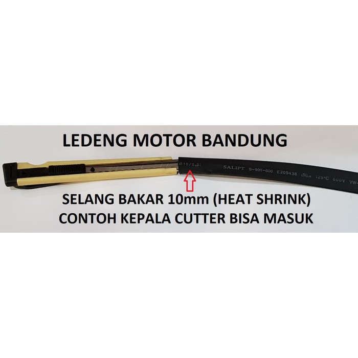 Jual 10mm Heat Shrink Selang Bakar Selongsong Isolasi Pelindung Kabel 1 ...