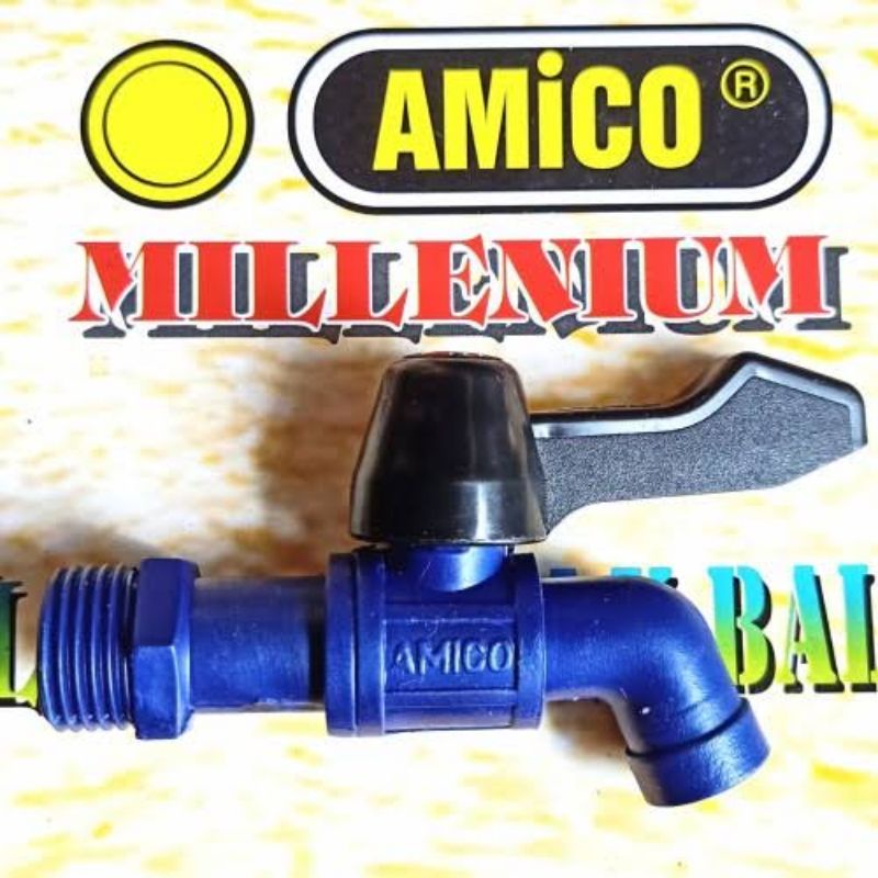 Jual Kran Keran Air PVC Plastik AMICO 1/2 & 3/4 inch 100% AMICO ...