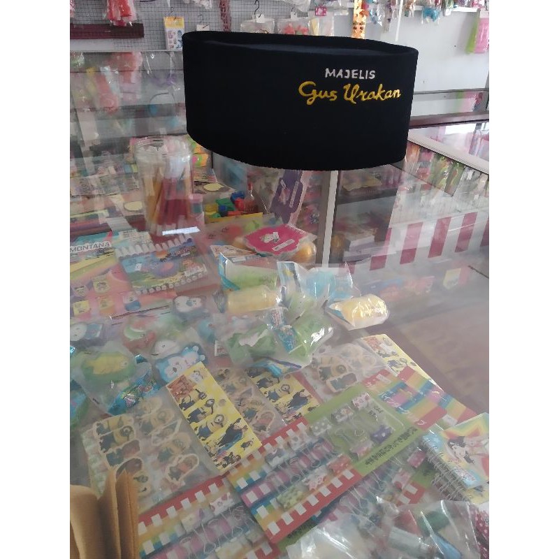 Jual songkok lukis Logo/ tulisan/ nama/ partai sesuai request customer ...