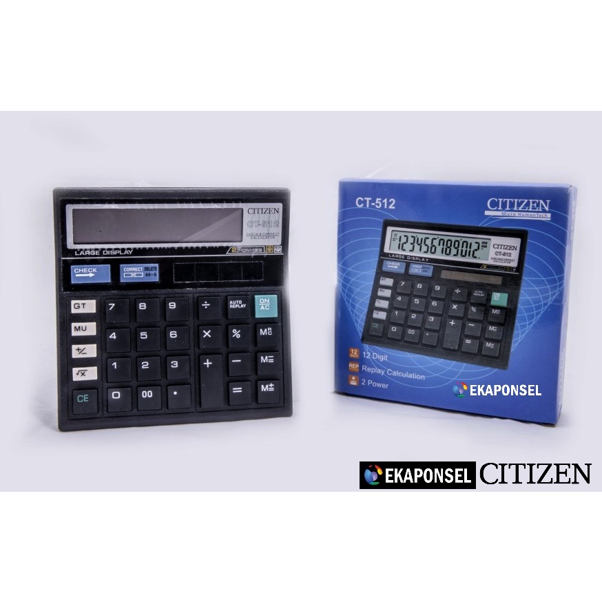 Jual KALKULATOR CITIZEN CT-512 CALCULATOR 12 DIGIT | Shopee Indonesia