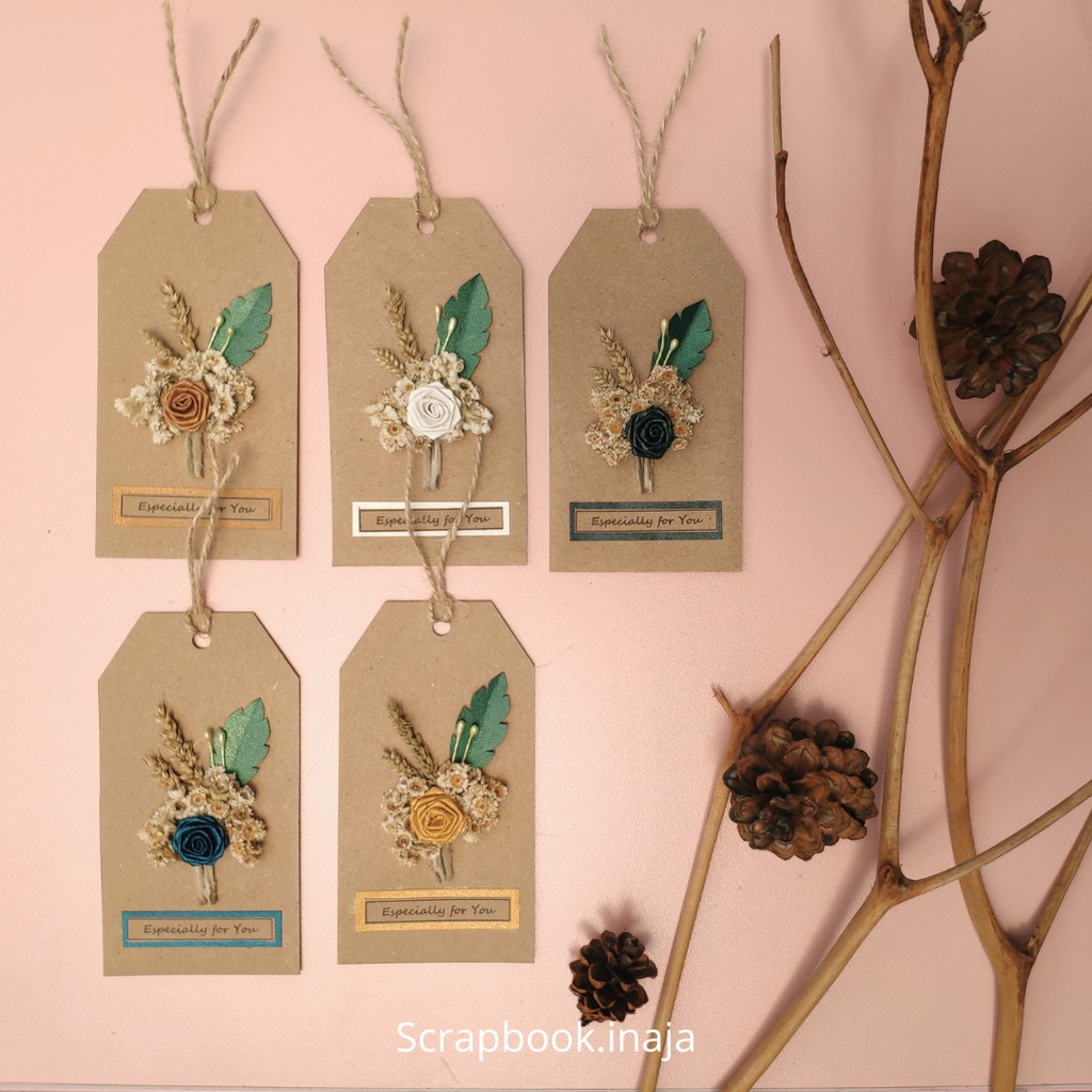 Jual Hang Tag Dried Flower | Label Bunga Kering | Tag Kartu Ucapan ...