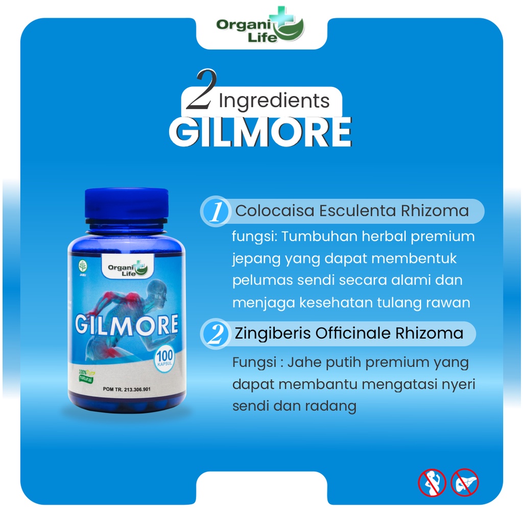 Jual [BPOM] GILMORE 100 Kapsul | Obat NYERI SENDI | Anti Inflamasi ...