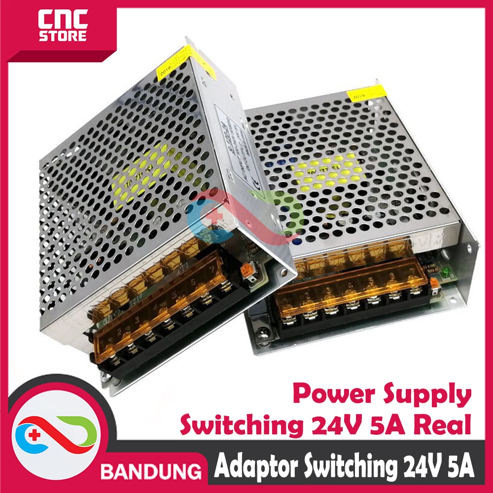 Jual POWER SUPPLY SWITCHING PSU 24V 5A HIGH QUALITY ADAPTOR JARING 24V ...