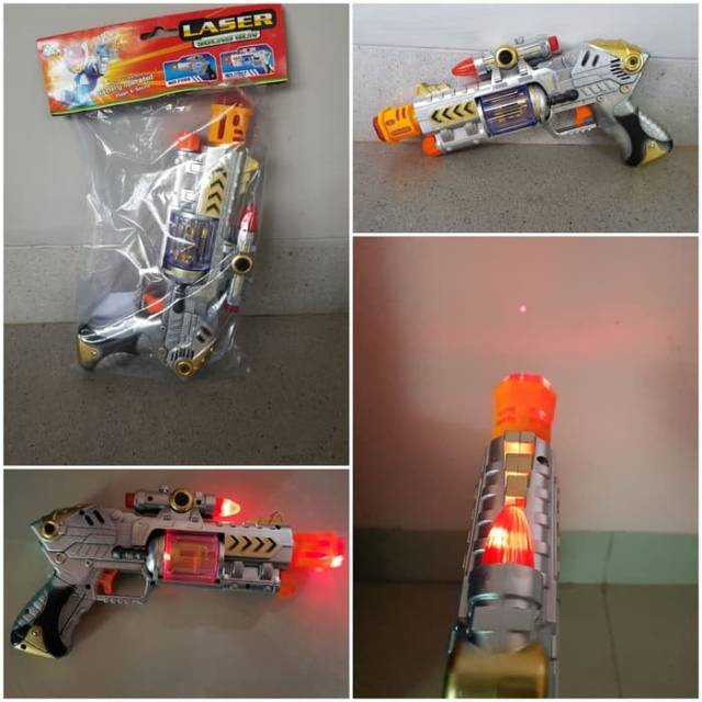 Jual Mainan Pistol Laser Gun Sound Light Anak Edukatif - Tembak ...
