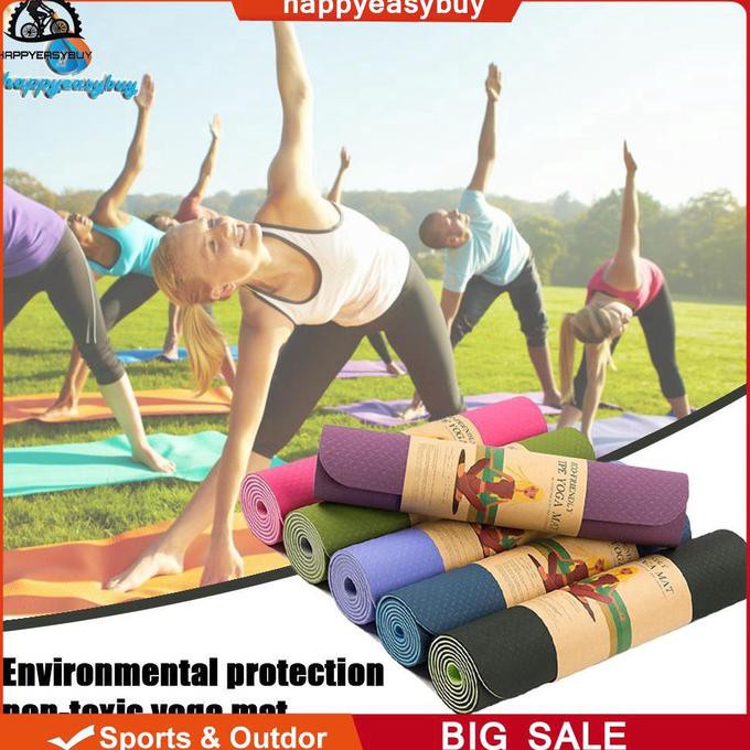 Jual Matras Yoga/Fitness Universal Bahan Tpe Anti Slip Ukuran 6Mm Untuk ...