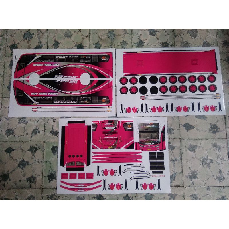 Jual Lembaran PaperCraft Bus Skala 1:30 Kurnia Trans Jaya JB3+SHD ...