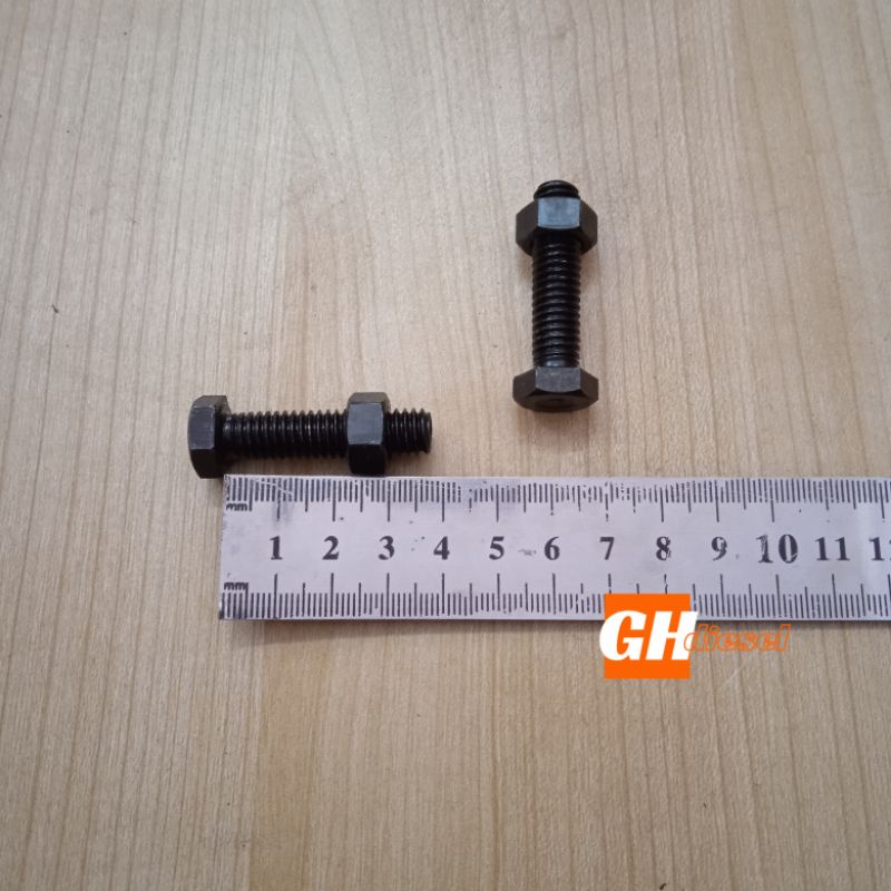 Jual baut untuk pengencang (puli bahan cor) 3/8 x 1 1/4 hitam drat ...