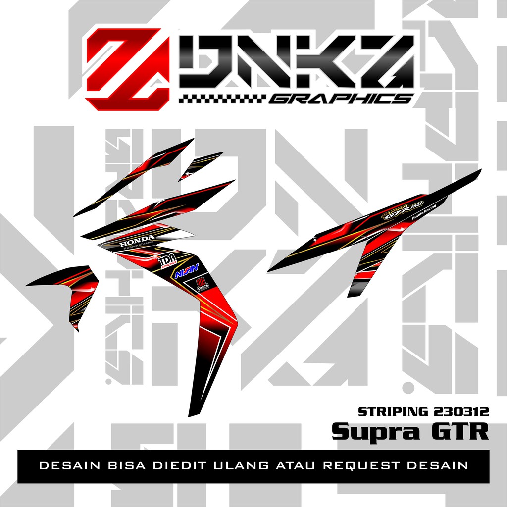 Jual Stiker Supra GTR Decal Striping Supra GTR Premium Racing 230312 ...