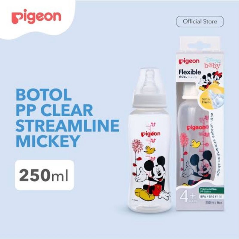 Jual PIGEON BOTOL PP CLEAR STREAMLINE MICKEY MINNIE | Shopee Indonesia