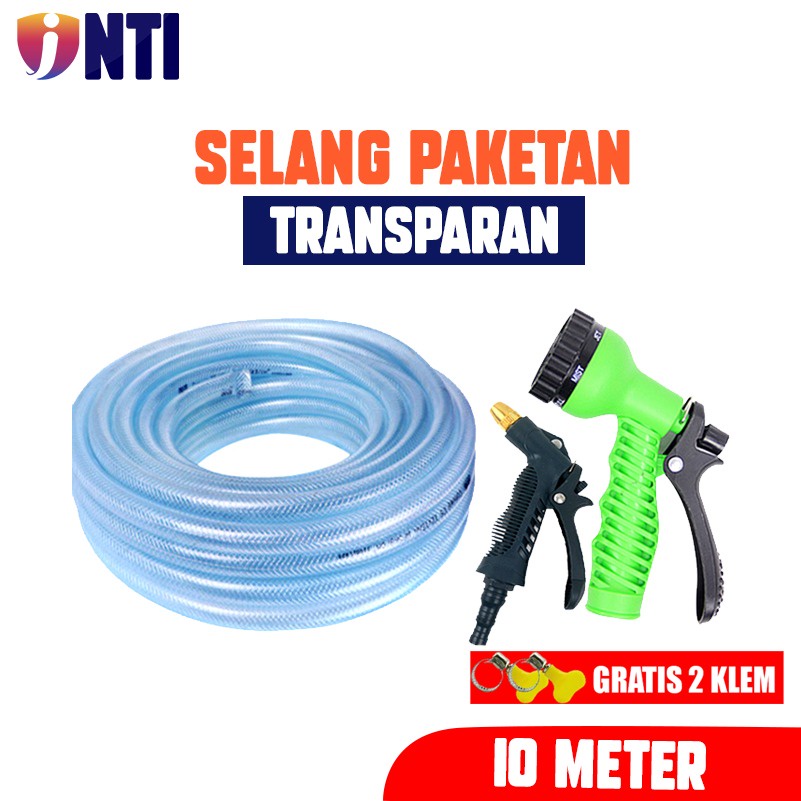 Jual PAKETAN SELANG AIR TRANSPARAN 10 METER / SELANG TRANSPARAN SERAT ...
