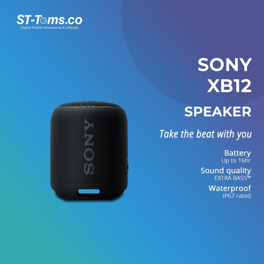 Jual Sony SRS- XB12 / XB 12 Extra Bass Portable Bluetooth Speaker - Black | Shopee Indonesia