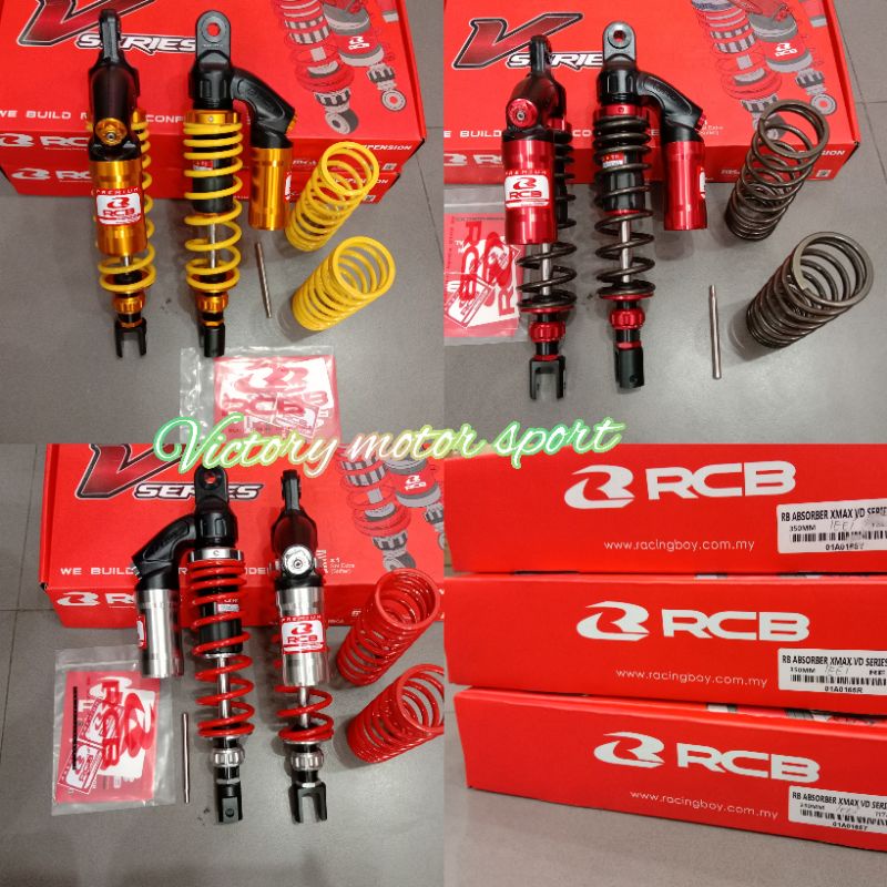 Jual shock rcb vd series 350 360 mm xmax PCX 150 PCX 160 premium black series | Shopee Indonesia