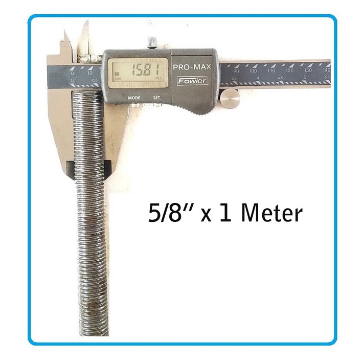 Jual As Full Drat Baut Long Thread Bolt Stut Bolt 5/8" X 1 Meter ...