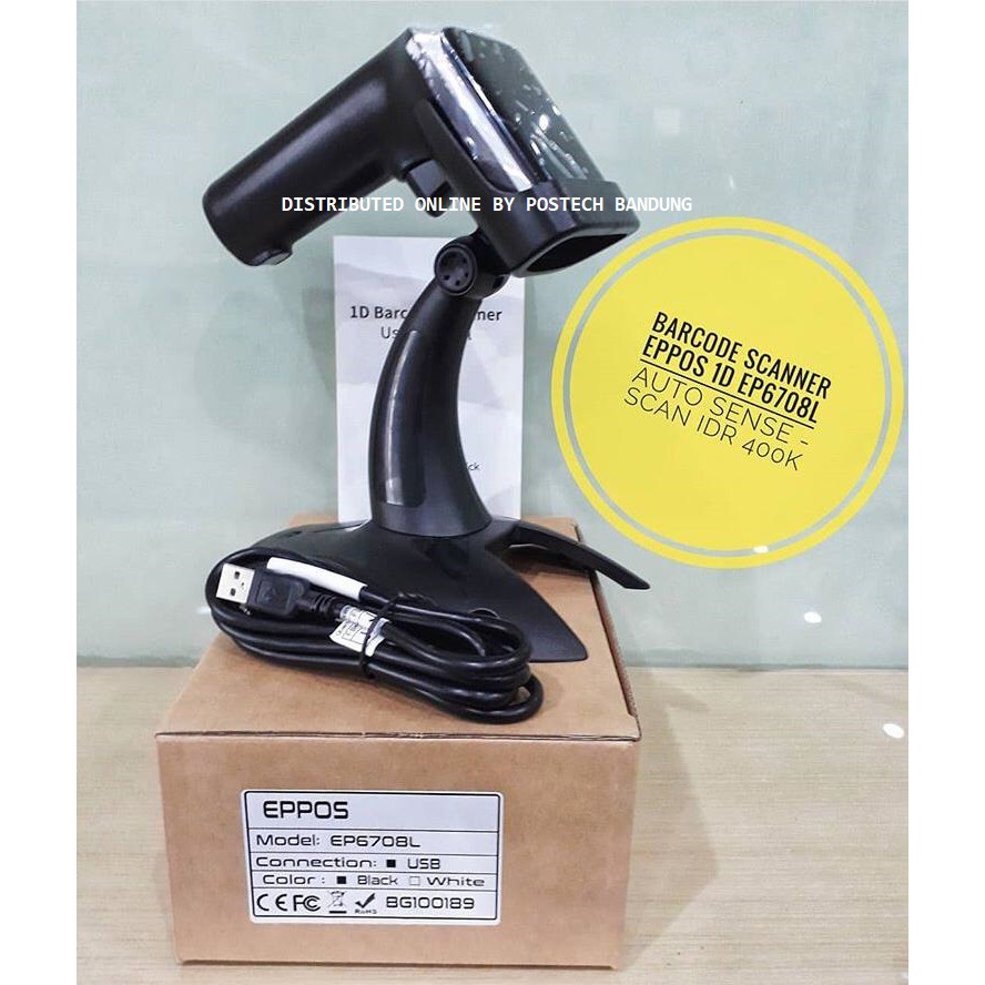 Jual BARCODE SCANNER 1D - EP6708L [Auto Sense-Scan] EPPOS | Shopee Indonesia