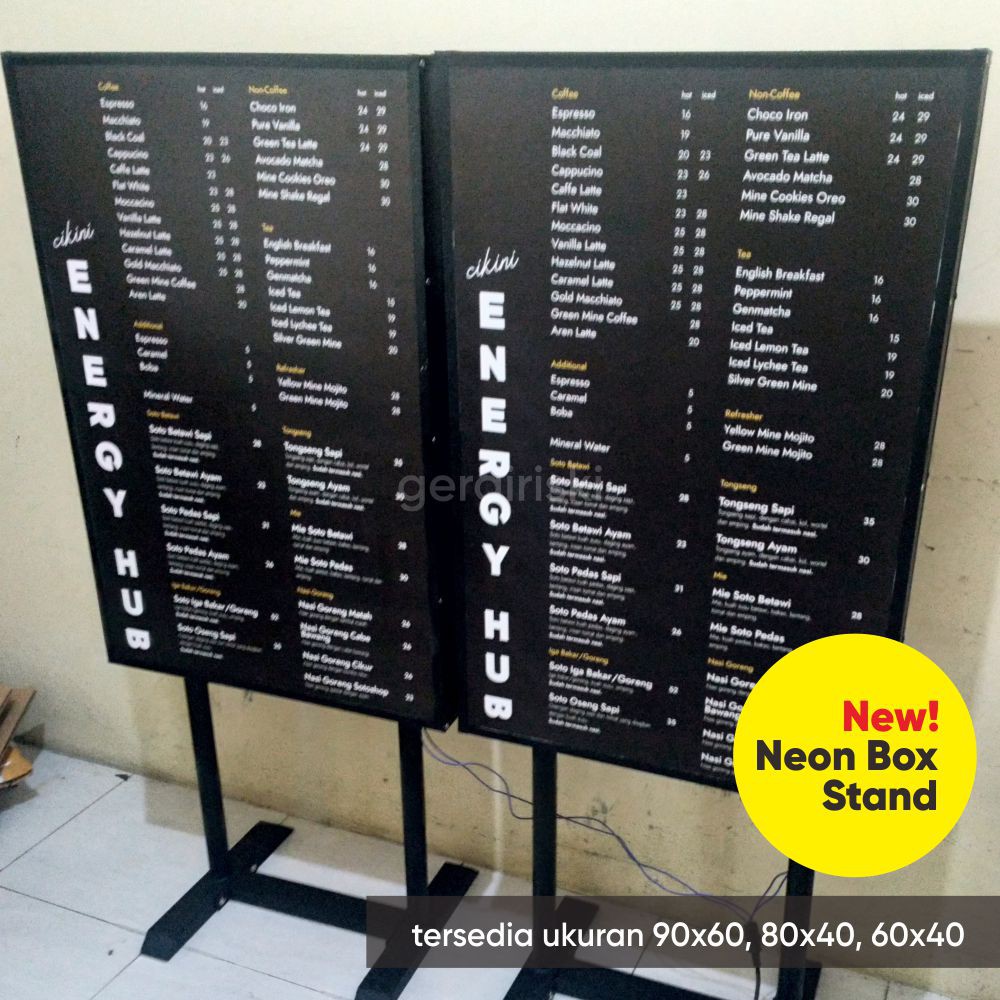 Jual Neon Box 40x60 dengan Stand | Shopee Indonesia